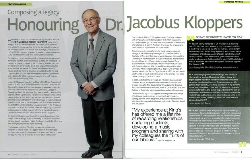 Awards and Recognition | JACOBUS KLOPPERS
